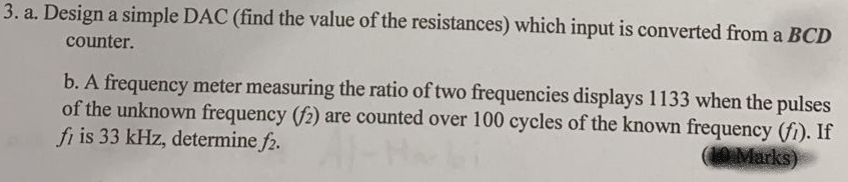 Solved a. ﻿Design a simple DAC (find ﻿the value of ﻿the | Chegg.com