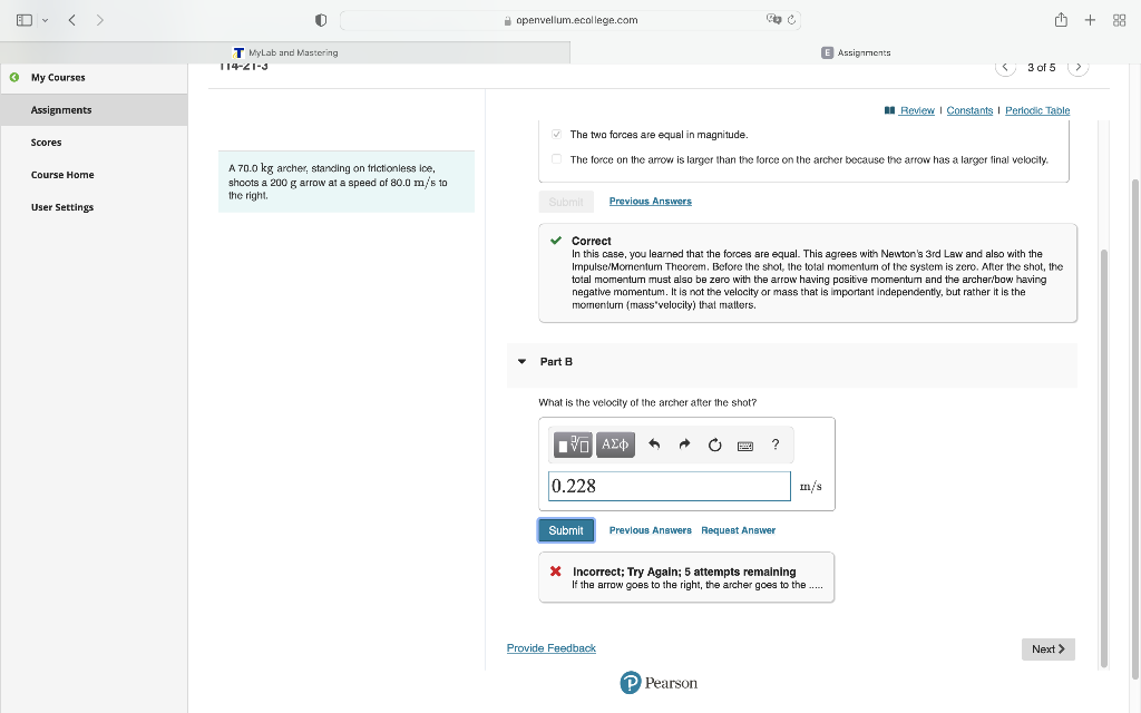 Solved EN openvellum.ecollege.com U + 98 E Assignments T | Chegg.com