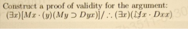 Solved Construct a proof of validity for the argument: | Chegg.com