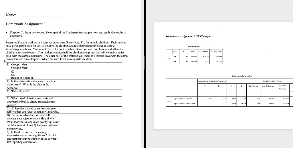 Solved - Purpose: To learn how to read the output of the | Chegg.com