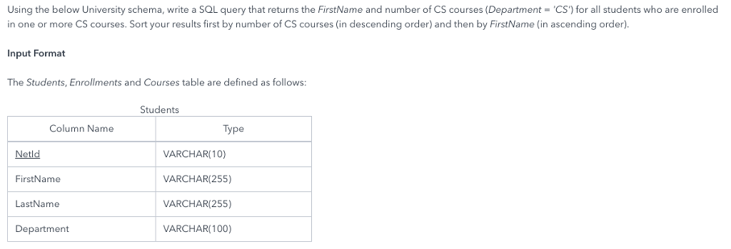Solved Using the below University schema, write a SQL query | Chegg.com