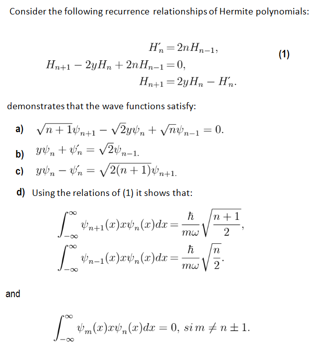 Solved Consider the following recurrence relationships of | Chegg.com