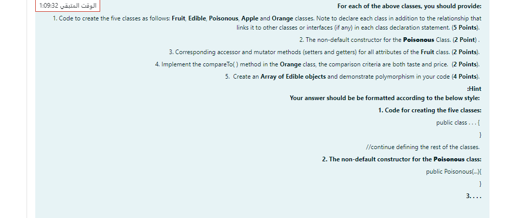 Solved Given the following UML Class Diagram that depicts | Chegg.com