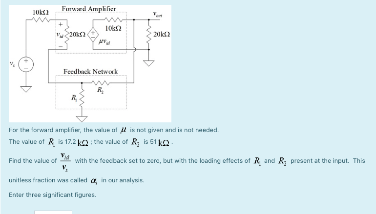 Solved 10kΩ 2 Forward Amplifier Owl 10kΩ d 2012 20kΩ V. | Chegg.com