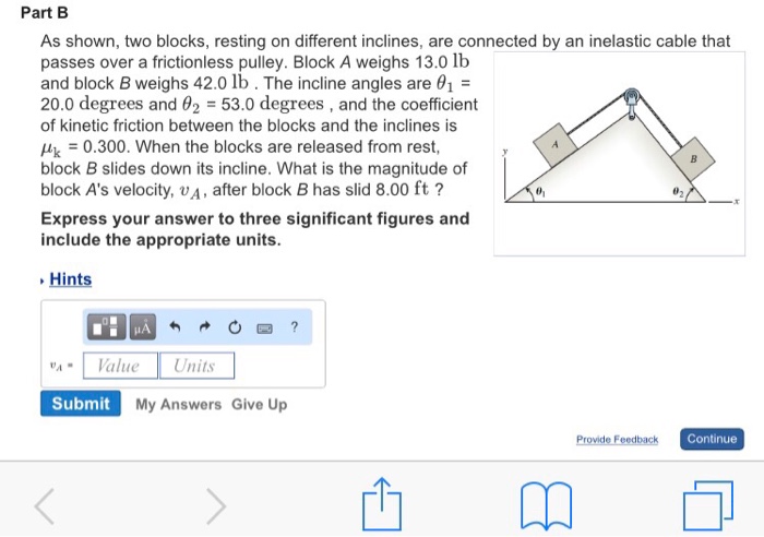 Solved As shown, two blocks, resting on different inclines, | Chegg.com