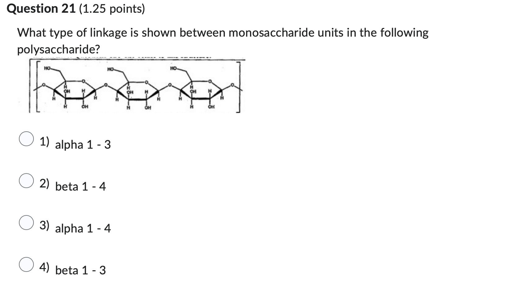 Solved Question 21 (1.25 ﻿points)What type of linkage is | Chegg.com