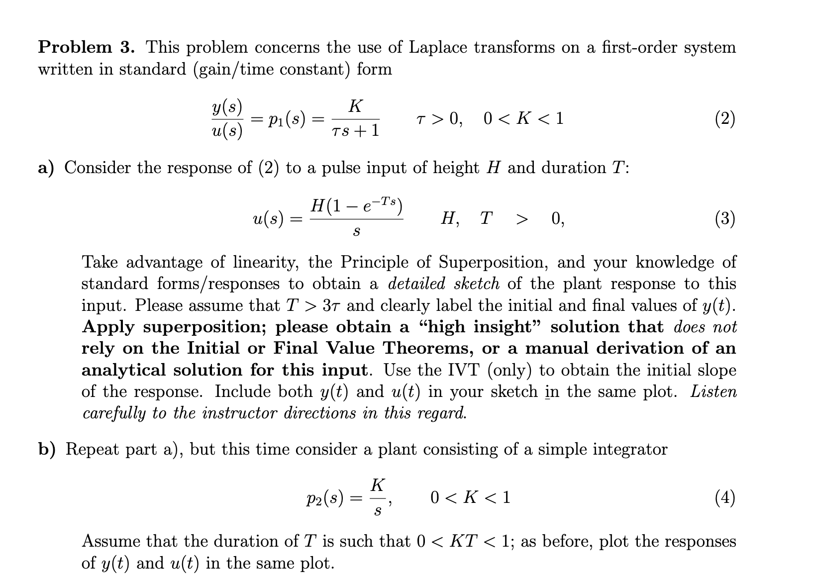 Problem 3. This problem concerns the use of Laplace | Chegg.com