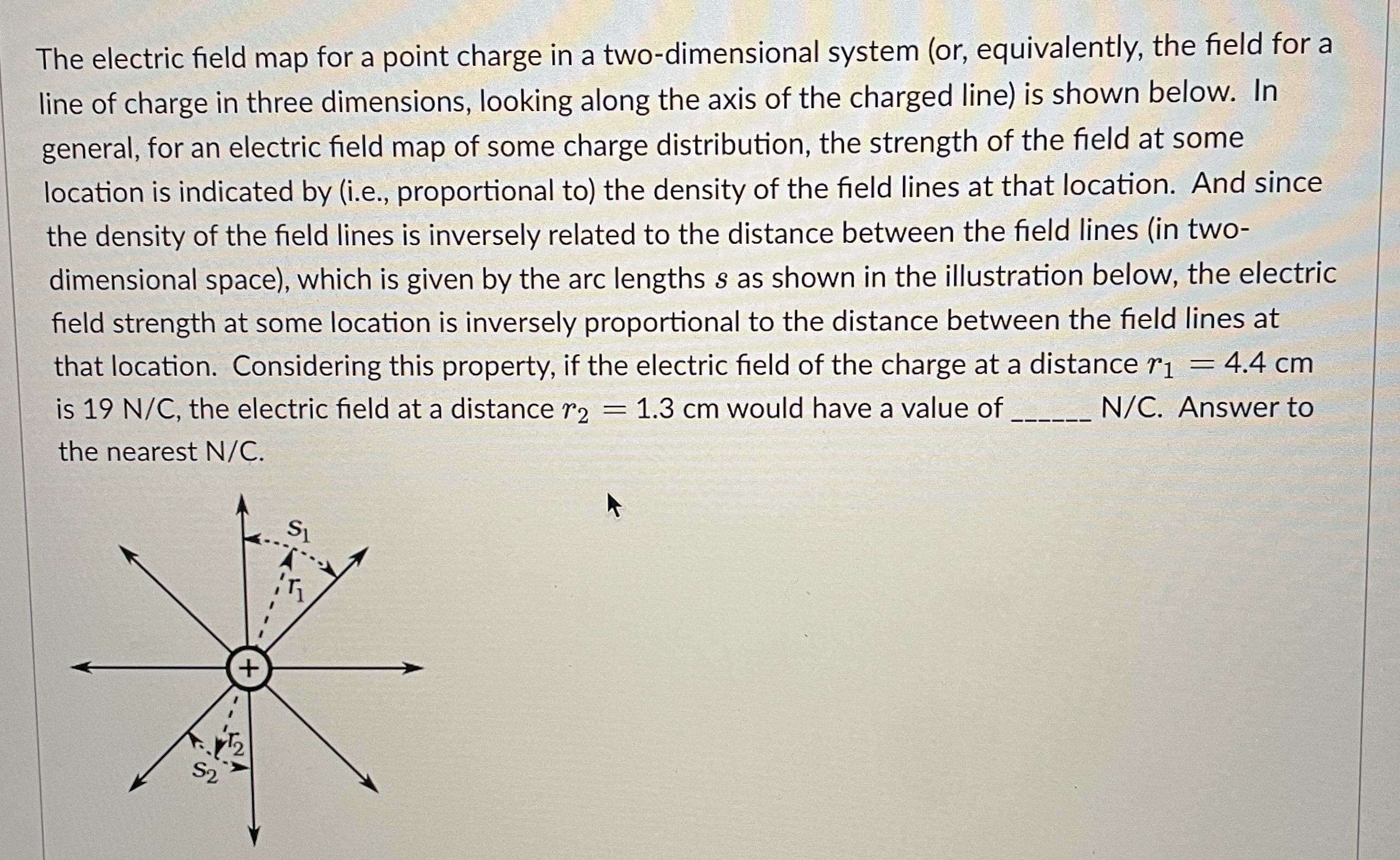 Solved The electric field map for a point charge in a | Chegg.com