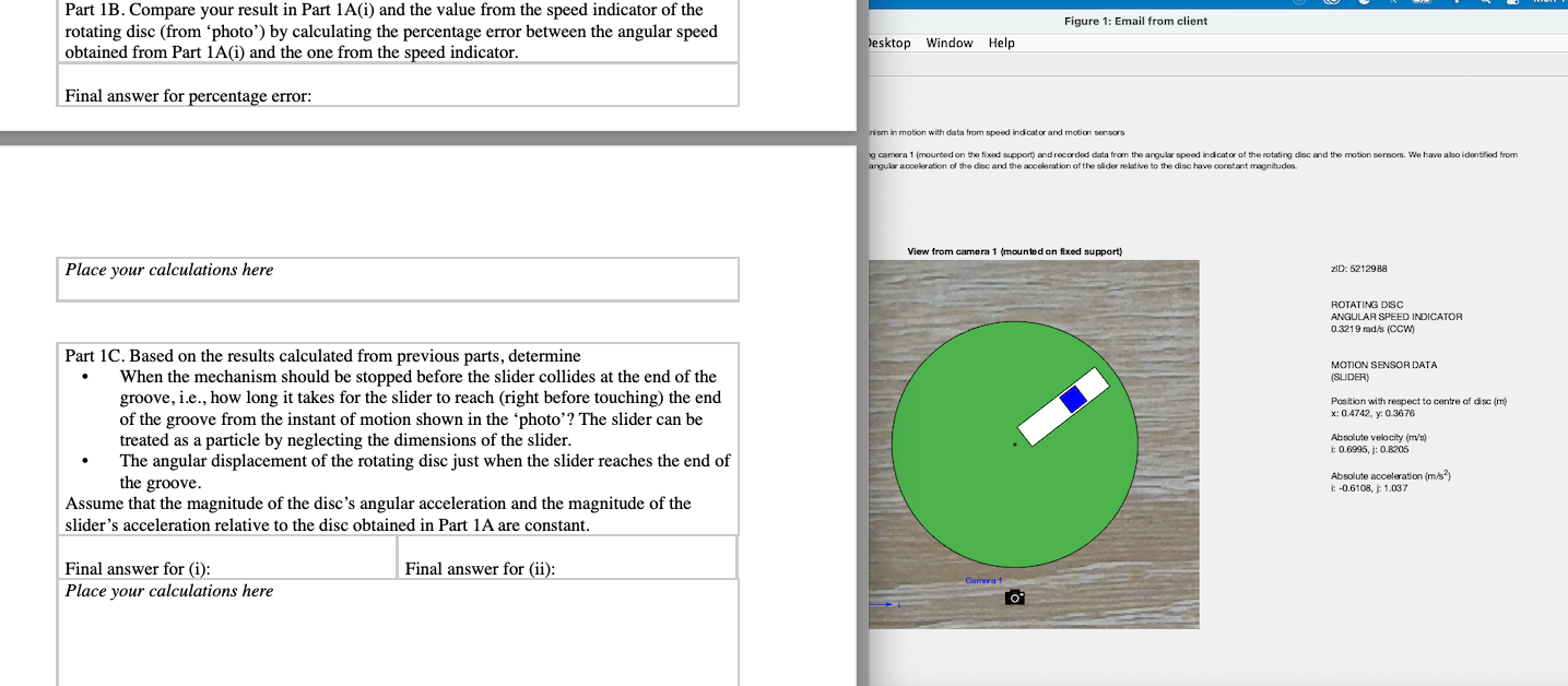 Solved Part 1A. Based on the position and motion of the | Chegg.com