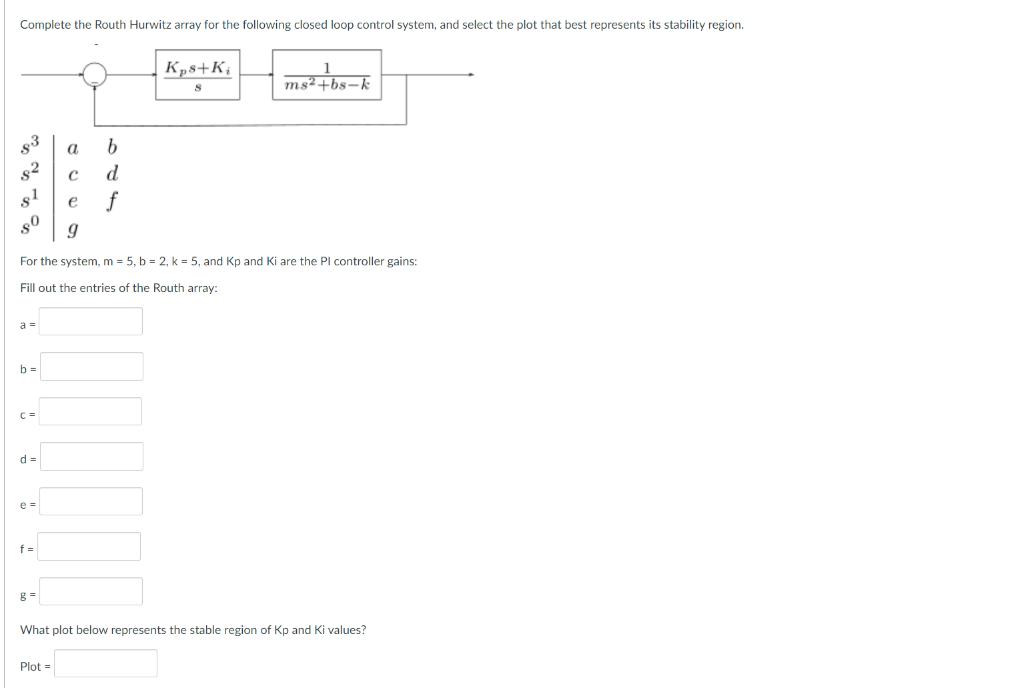 Solved Complete the Routh Hurwitz array for the following | Chegg.com