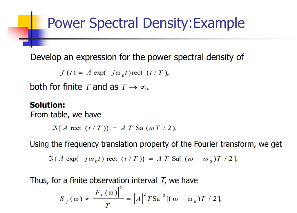 Power Spectral Density Formula KinnonVincent Power Spectral Density Formula KinnonVincent