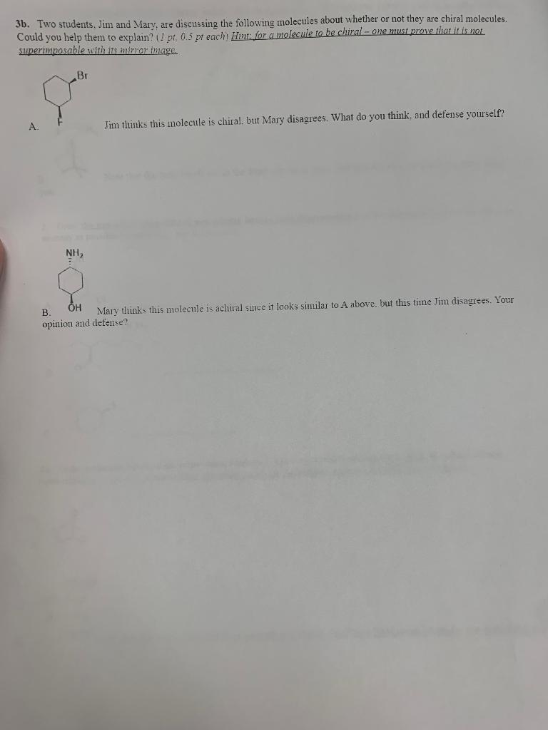 Solved 1. Draw the non-superimposable mirror image (aka | Chegg.com