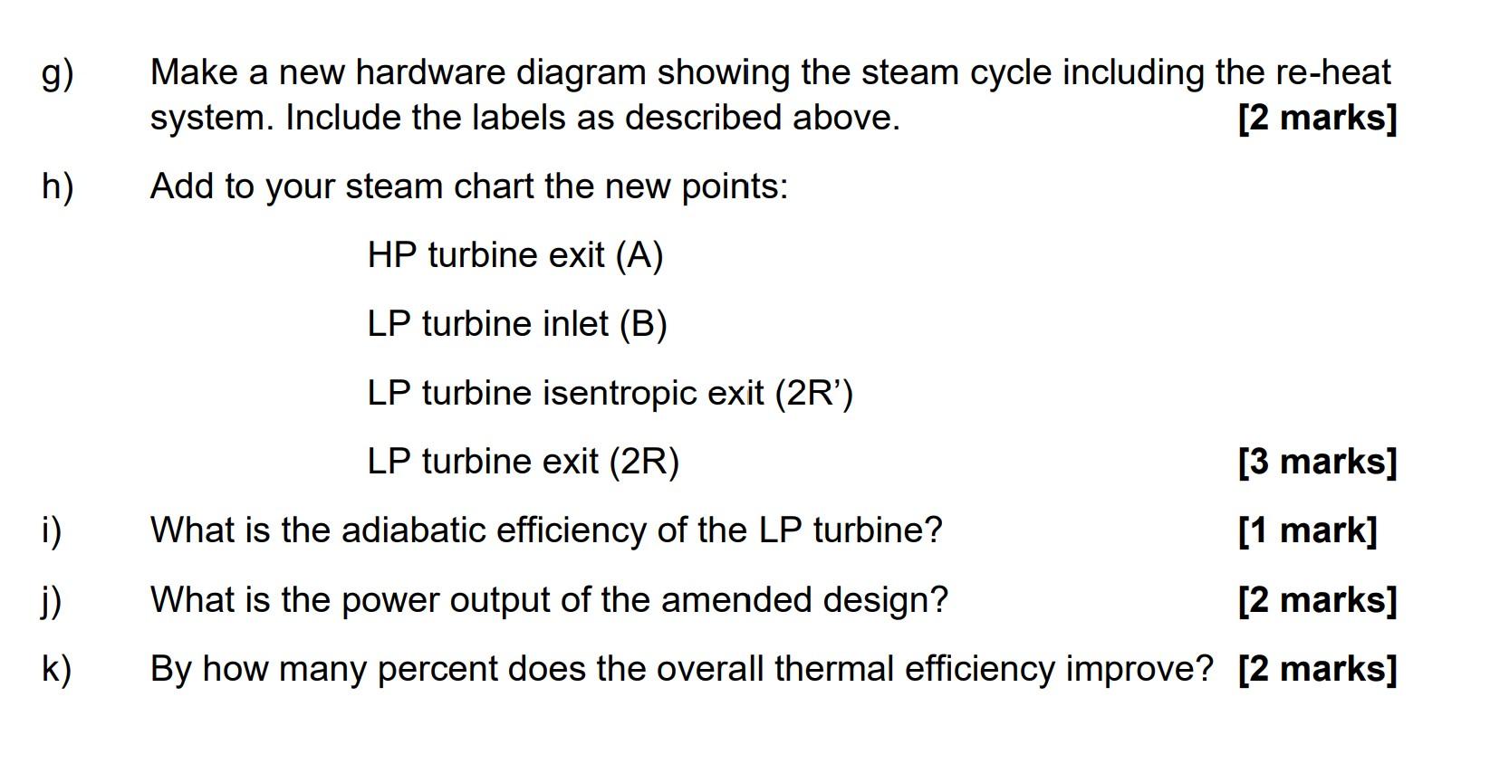 Solved An alternative design of the steam cycle in the | Chegg.com