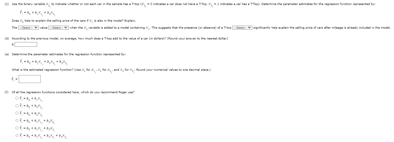 Solved A If Roger Wants To Use A Simple Linear Regression