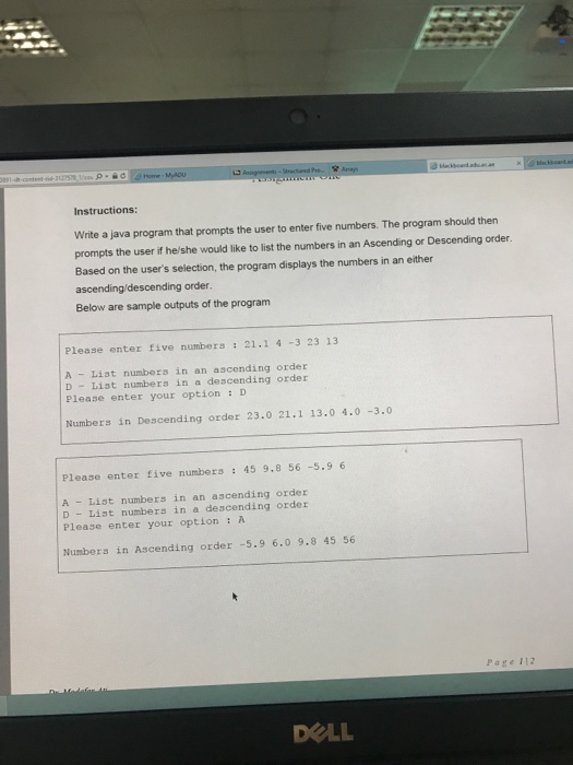 Solved Instructions Write a java program that prompts the | Chegg.com Solved Instructions Write a java program that prompts the | Chegg.com