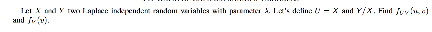Solved Let X and Y two Laplace independent random variables | Chegg.com