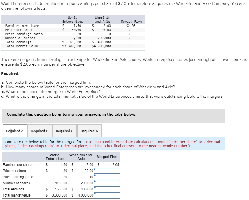 Solved World Enterprises is determined to report earnings | Chegg.com
