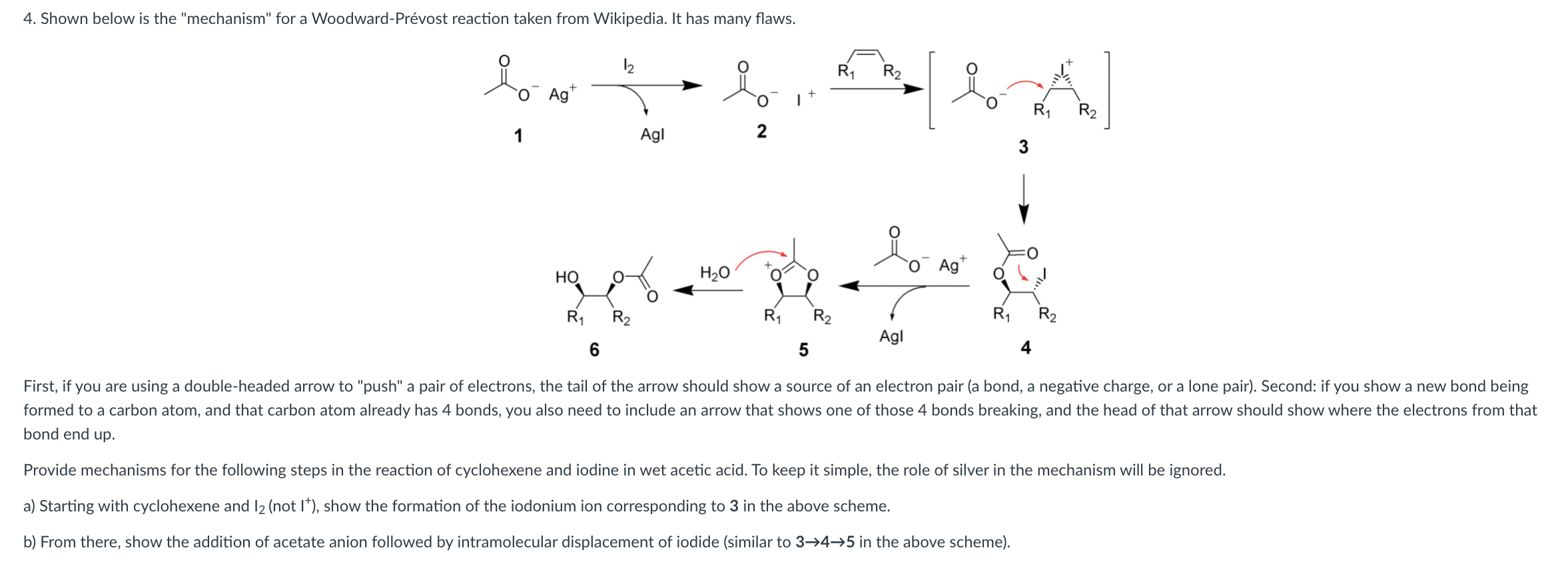 Solved 3. Provide arrow-pushing mechanisms for the | Chegg.com