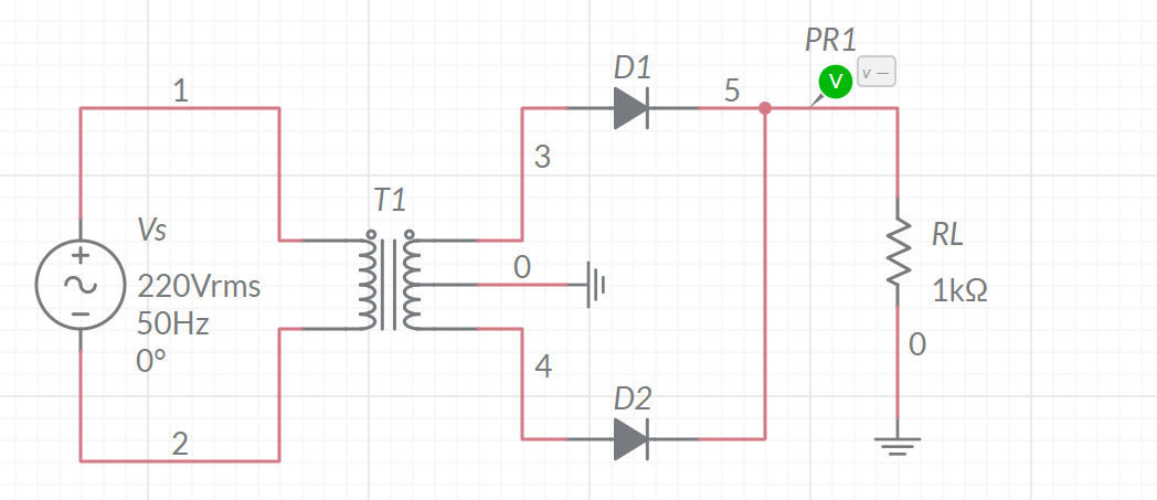 Solved Design a 2-diode full-wave rectifier circuit from a | Chegg.com