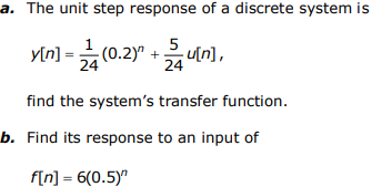Solved a. The unit step response of a discrete system is Yn) | Chegg.com