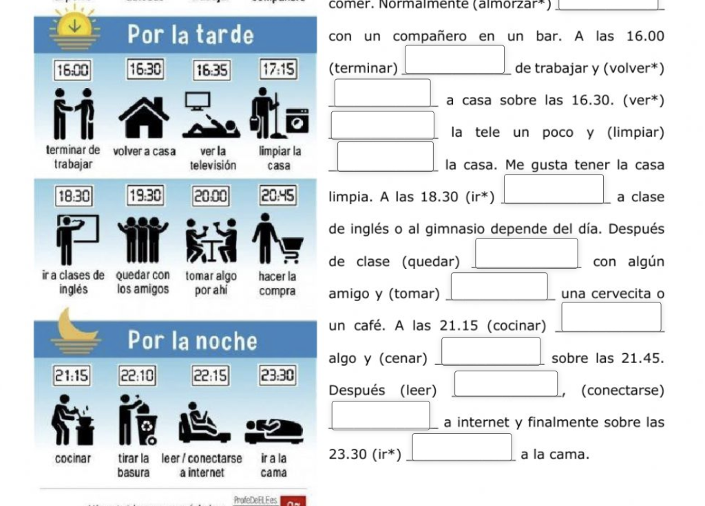 Practice with reflexive verbs Complete the | Chegg.com