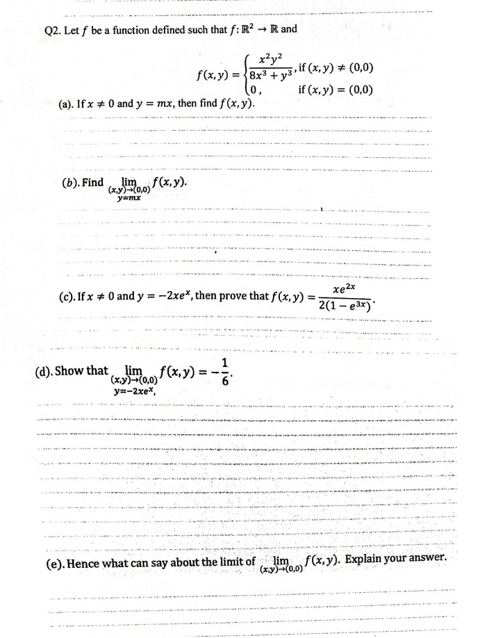 Solved Q2. Let f be a function defined such that f:R2→R and | Chegg.com