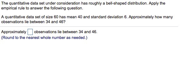 Solved The quantitative data set under consideration has | Chegg.com