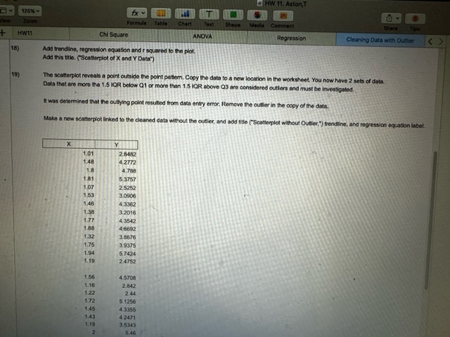 Solved 17) On this worksheet, make an XY scatter plot linked | Chegg.com
