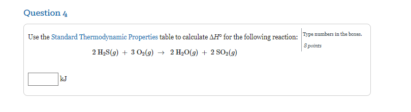 Solved Use the Standard Thermodynamic Properties table | Chegg.com