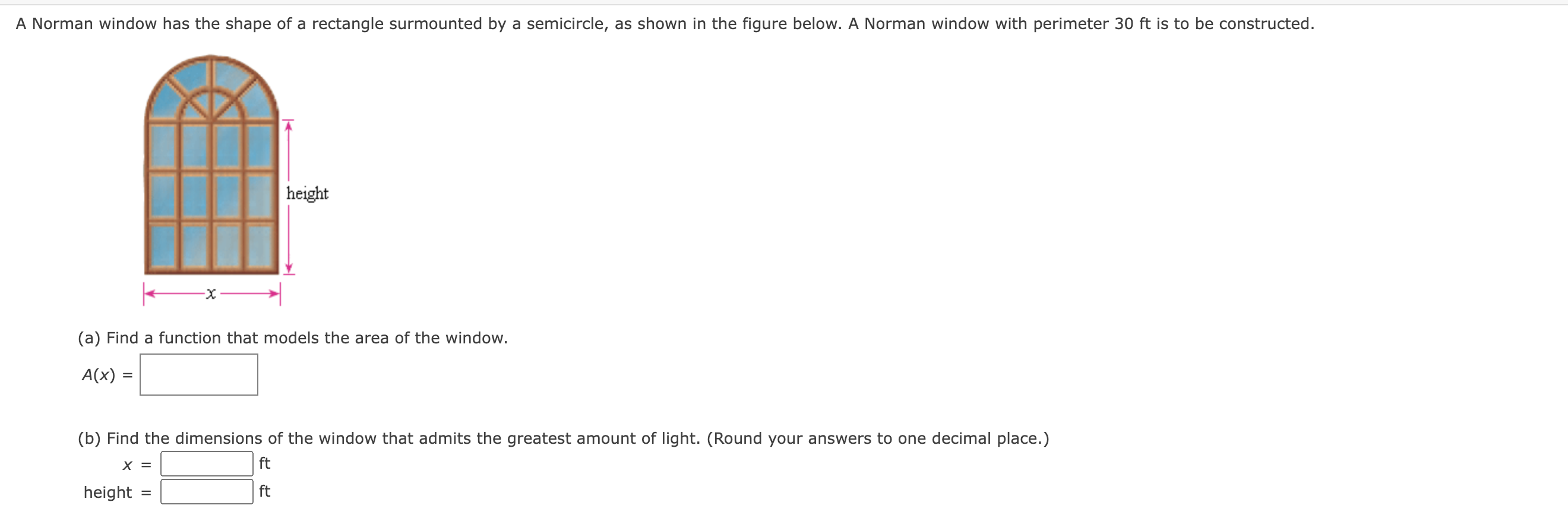 Solved (a) Find a function that models the area of the | Chegg.com