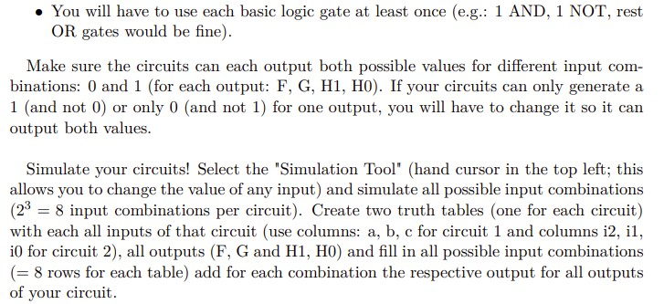 Solved Tasks In Logisim, create a new file, add a subcircuit | Chegg.com