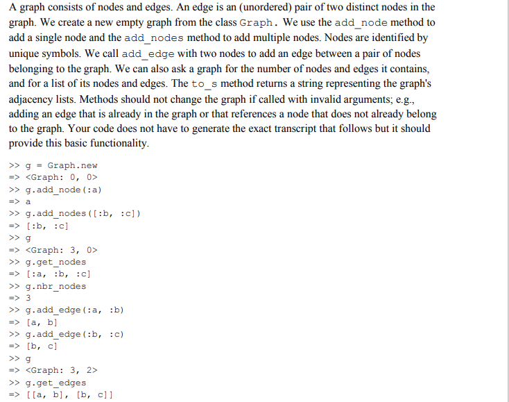 A graph consists of nodes and edges. An edge is an | Chegg.com