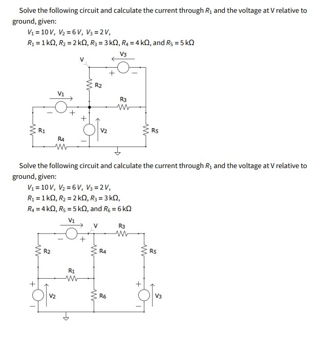 Solved Solve the following circuit and calculate the current | Chegg.com