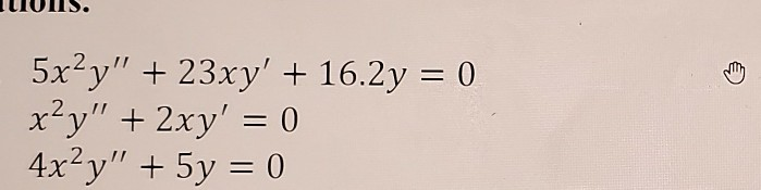 Solved Find The General Solution Of The Following 2nd Order