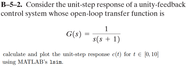 Solved B–5–2. Consider the unit-step response of a | Chegg.com