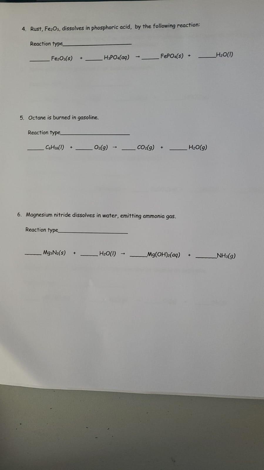 Solved 4. Rust, Fe2O3, dissolves in phosphoric acid, by the | Chegg.com