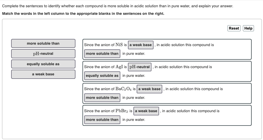 Solved Complete the sentences to identify whether each | Chegg.com