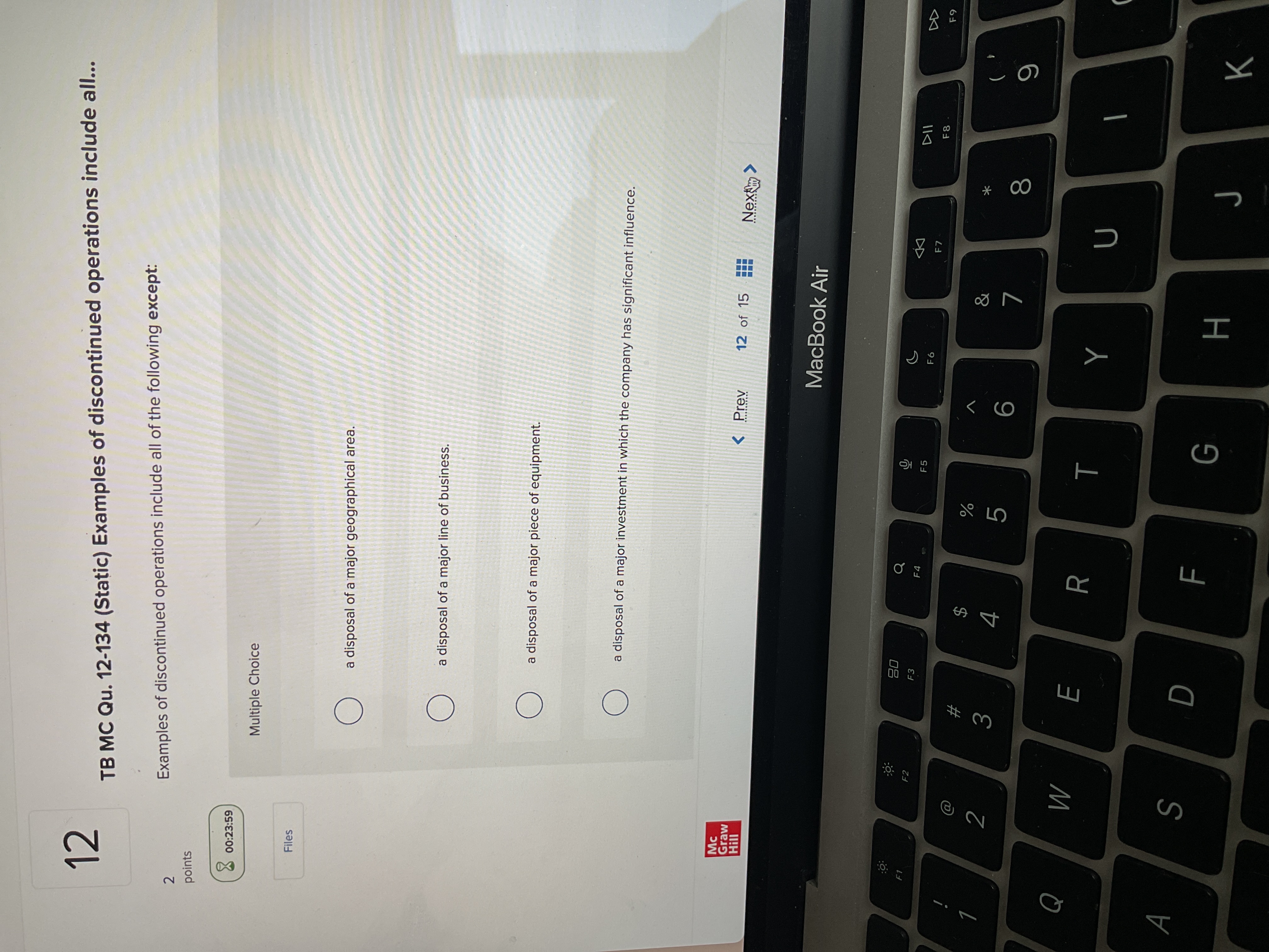 Solved TB MC Qu. 12-134 (Static) ﻿Examples of discontinued | Chegg.com