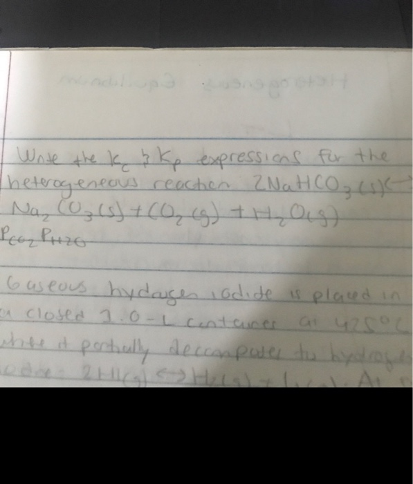 Solved 1. write the kc and kp expressions for the | Chegg.com