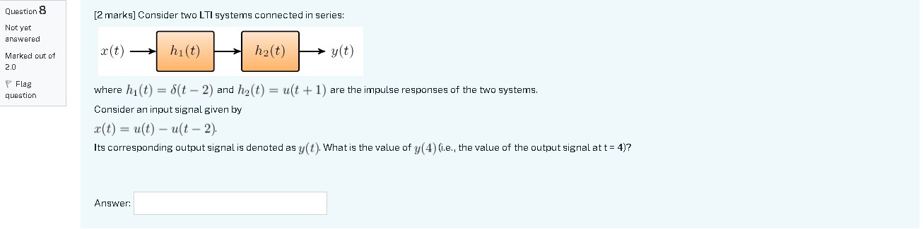 Solved \begin{tabular}{l|l} Question 8 & [2 marks] Consider | Chegg.com