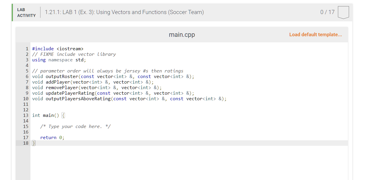 Solved Please use default template #include // | Chegg.com