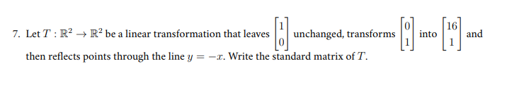 Solved Let T:R2→R2 be ﻿a linear transformation that leaves | Chegg.com