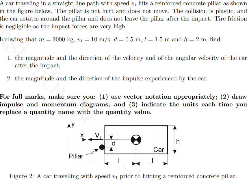 Solved A car traveling in a straight line path with speed v1 | Chegg.com