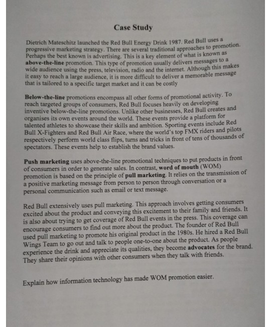 Solved Explain how information technology has made word of | Chegg.com