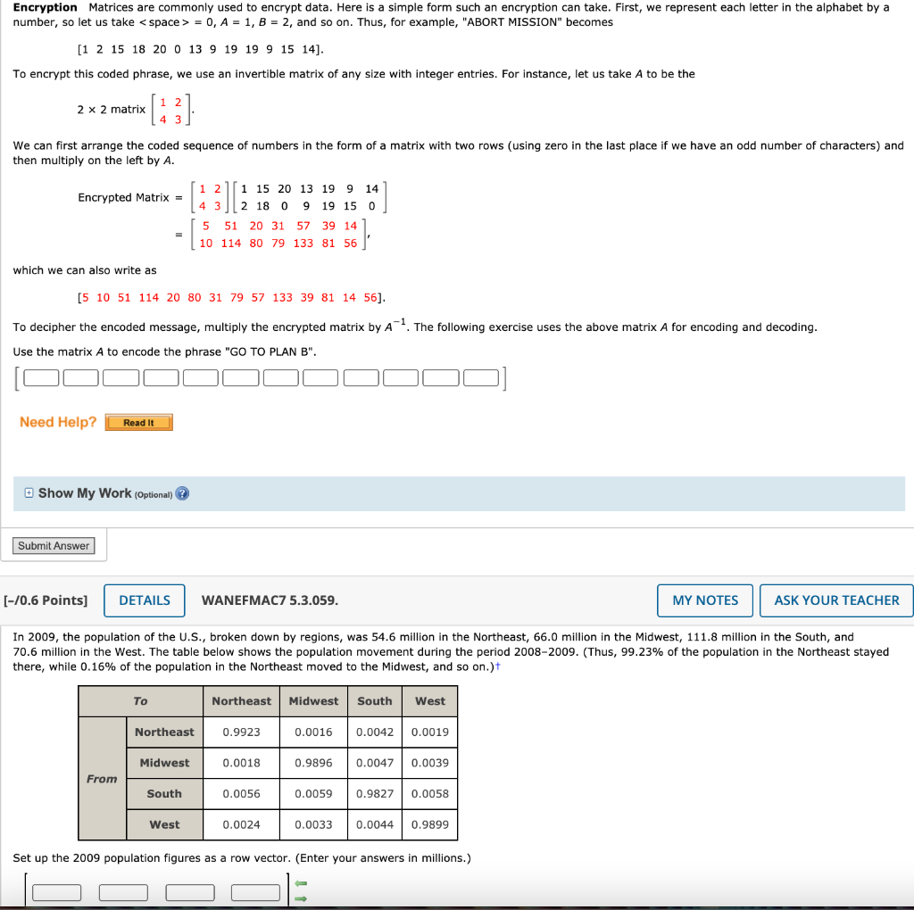 Solved Use matrix inversion and multiplication to estimate | Chegg.com