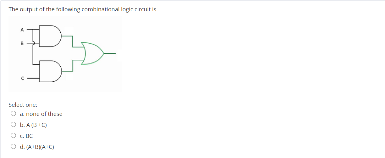 Solved The output of the following combinational logic | Chegg.com