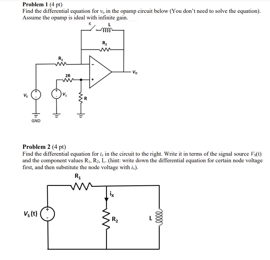 Solved Please solve 1 and 2 using this method: KCL at a node | Chegg.com
