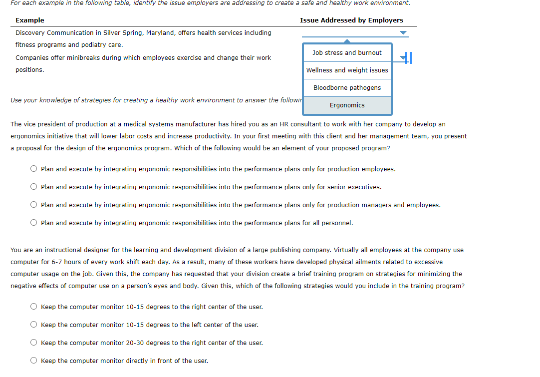 Solved For each example in the following table, identify the | Chegg.com