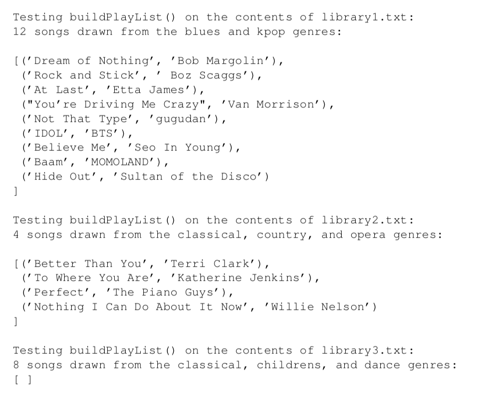 Solved Creating Custom Playlists Suppose that you have a | Chegg.com