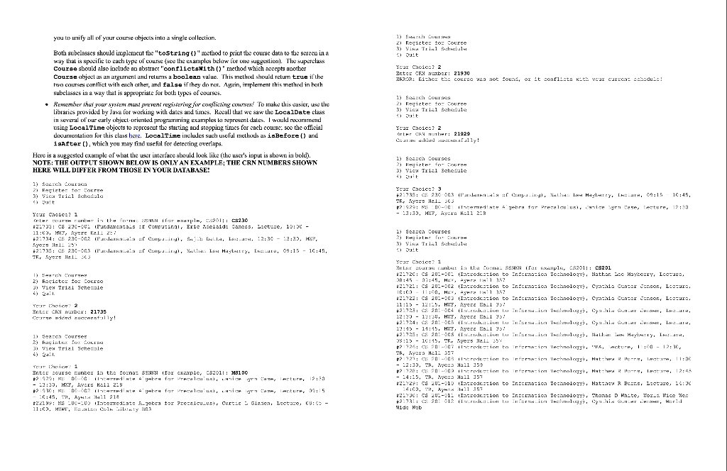 CS232 Project #1: Student Registration System JAVA | Chegg.com